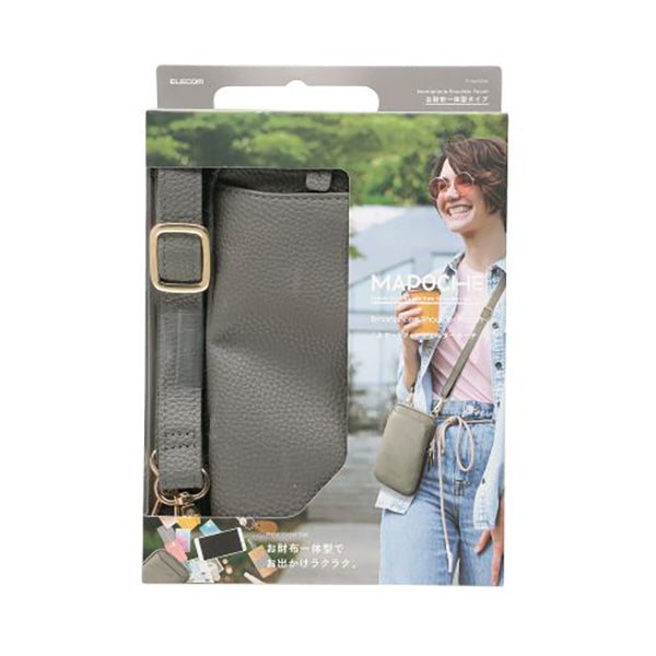 ELECOM P-MAP01 Smartphone Shoulder Pouch with Zipper | gifts shop