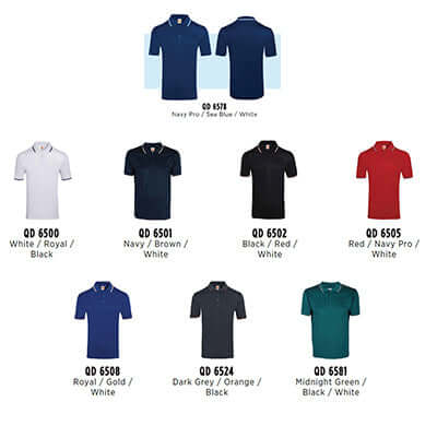 Unisex Microfibre Tipped Collar & Cuff Polo Shirt | gifts shop