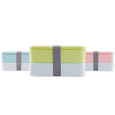 2-Tier Lunch Box with Rubber Tie | gifts shop