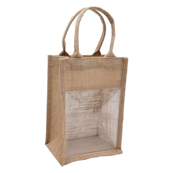 Jute Bag with Window | gifts shop